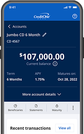 Deposits | Credit One Bank
